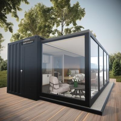 China Portable Foldable Modern Office Container Accommodation Cabin Prefab 20ft Container House with Aluminum Alloy Windows for sale