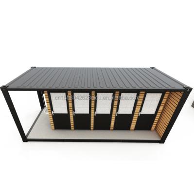 China Aço galvanizado curvado 180g Profabricado Casa moderna de exterior de aço e painel de sanduíche Container de transporte modificado Container de banheiro à venda