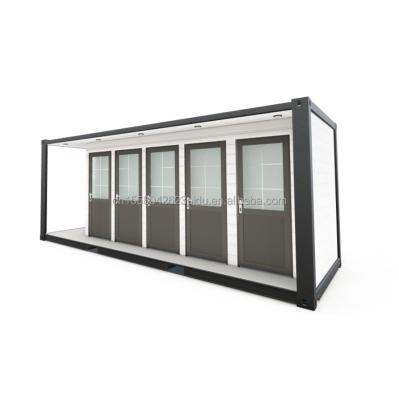 China Aço galvanizado curvado 180g Profabricado Casa moderna de exterior de aço e painel de sanduíche Container de transporte modificado Container de banheiro à venda