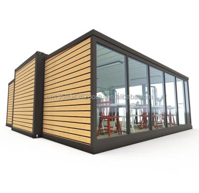 China Aluminiumlegeringsvensters Moderne 40ft 20ft staalcontainer modules voor snelle assemblage Huis Uitbreiding Mall Coffee Shop Te koop