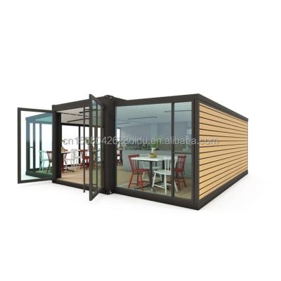 China Aluminiumlegeringsvensters Moderne 40ft 20ft staalcontainer modules voor snelle assemblage Huis Uitbreiding Mall Coffee Shop Te koop