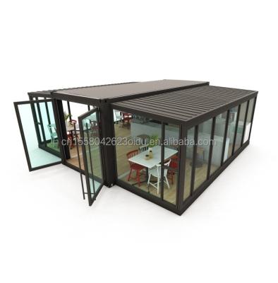 China Aluminiumlegeringsvensters Moderne 40ft 20ft staalcontainer modules voor snelle assemblage Huis Uitbreiding Mall Coffee Shop Te koop
