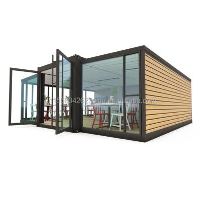 China Aluminiumlegeringsvensters Moderne 40ft 20ft staalcontainer modules voor snelle assemblage Huis Uitbreiding Mall Coffee Shop Te koop