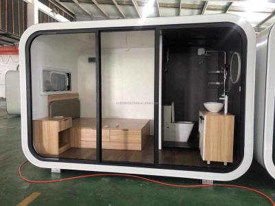 China Modern 20ft 40ft Prefab Huis Outdoor Tiny Pod Koffiehuis Mobile Working Apple Cabin-Populair Prefab Cabin Appartement Appartement Te koop