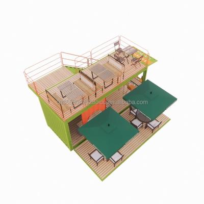 China Tubos de aço galvanizado quadrados 20ft Luxury Container Room para Café Loja Sala de guarda Escritório Bar e Family Bar Produtor à venda