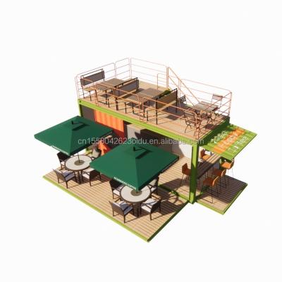 China Tubos de aço galvanizado quadrados 20ft Luxury Container Room para Café Loja Sala de guarda Escritório Bar e Family Bar Produtor à venda