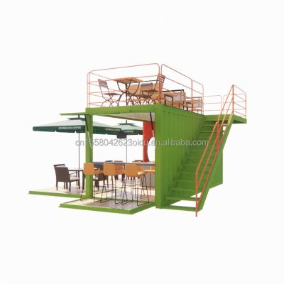 China Tubos de aço galvanizado quadrados 20ft Luxury Container Room para Café Loja Sala de guarda Escritório Bar e Family Bar Produtor à venda