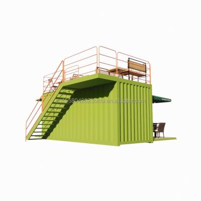 China Tubos de aço galvanizado quadrados 20ft Luxury Container Room para Café Loja Sala de guarda Escritório Bar e Family Bar Produtor à venda