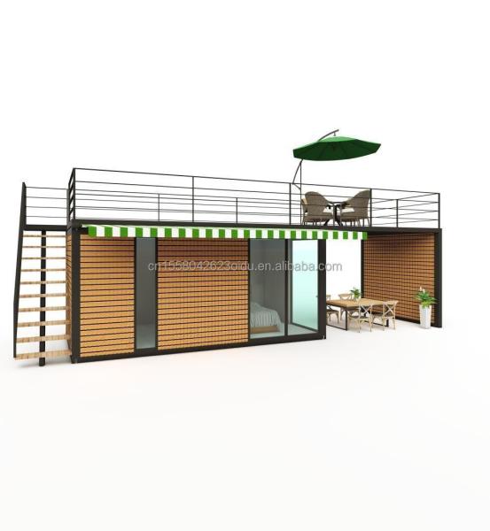 Quality Main Structure Galvanized Steel Square Tubes 40FT 20ft Luxury Container Room Sales Booth Coffee Shop Guard Box Office Bar for sale
