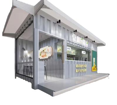 China 20ft 10ft Mini Pop-up Shop Container Kaffeeshop Bar Fast-Food Restaurant Convenience Store Kiosk Booth für den Supermarkt zu verkaufen