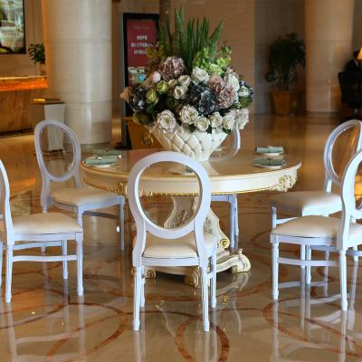 China Hot Sale cane back dining chairs resin louis chair china cadeiras white wedding chair for sale