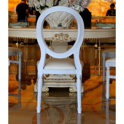 China resin royal wedding chairs wholesale price resin louis chair furniture white color for sale