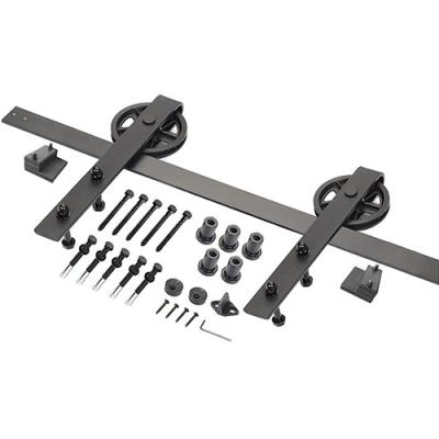 China Sliding barn door hardware black carbon steel barn door sliding hardware for sale