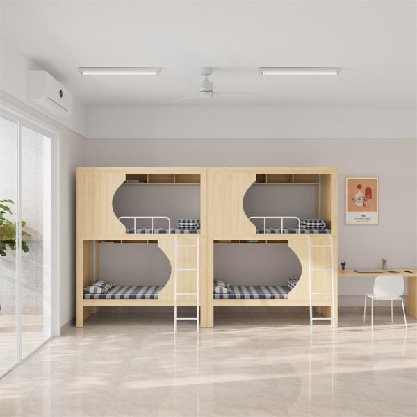 Quality School Worker Hospital Home Dormitory Metal Stable Student Wooden Storage Loft Bunk Bed for sale