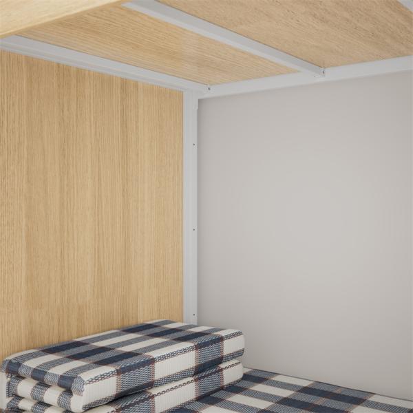 Quality School Worker Hospital Home Dormitory Metal Stable Student Wooden Storage Loft for sale