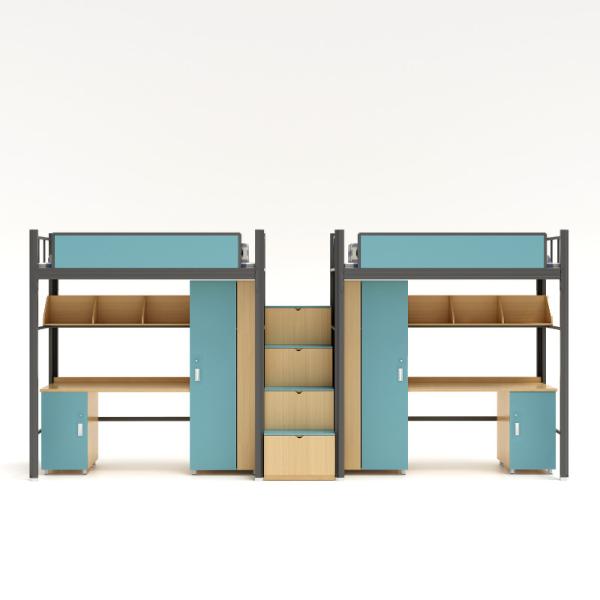 Quality ODM Service Student Bunk Bed With Stairs And Desk For School Dormitory for sale