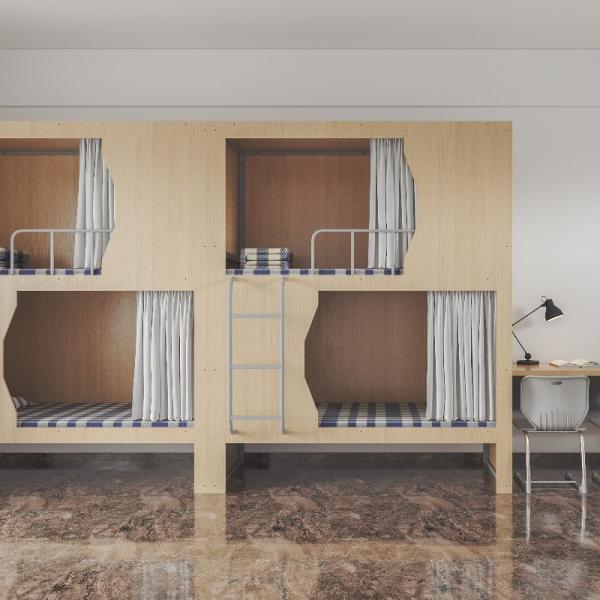 Quality Functional Bunk Bed For Youth Hostel With 20 Designers And Automated Production for sale