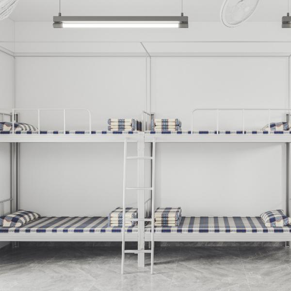 Quality A simple and practical student dormitory bunk bed with a climbing ladder for sale