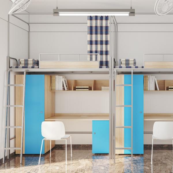 Quality Space-Saving and Customizable Student Bunk Bed with Desk for School Dormitory for sale