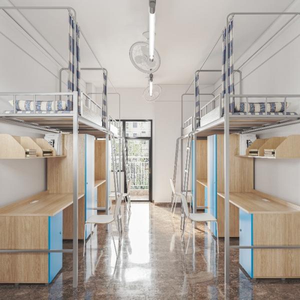 Quality Space-Saving and Customizable Student Bunk Bed with Desk for School Dormitory for sale