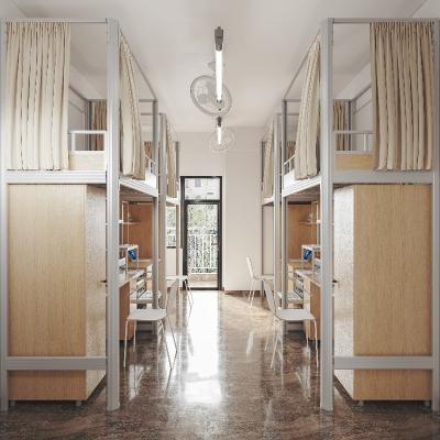 China Space utilization and security strong double bed under the table apartment bed Support customization for sale