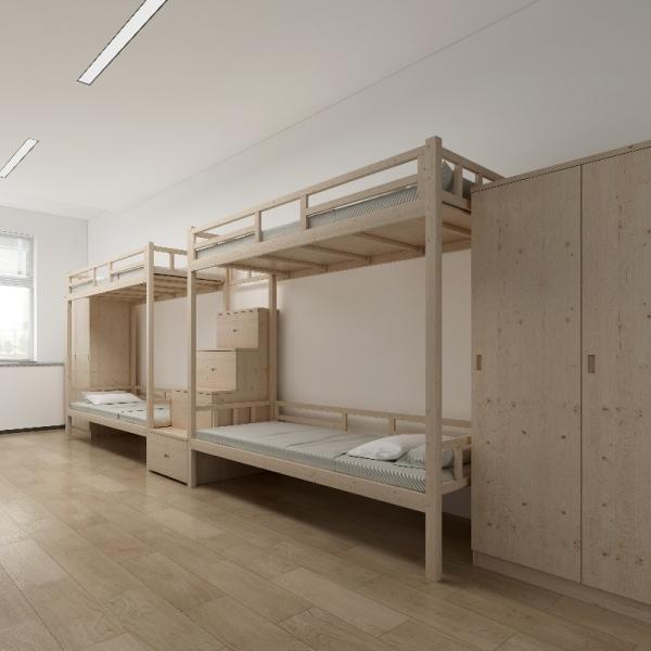 Quality Sturdy and Comfortable Dormitory Bunk Bed for Student Accommodation for sale