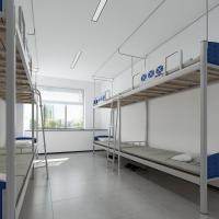 China Metal Dormitory Bunk Bed 4000x900x2120mm with 5cm Mattress for Student Accommodation for sale