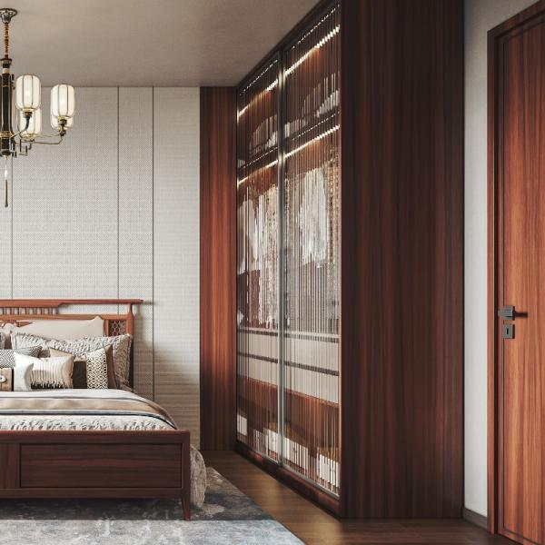 Quality Stylish and practical large space apartment furniture with glass doors wooden for sale