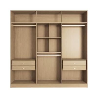 China High stability and functionality, large storage space apartment furniture wooden wardrobe Support customization for sale