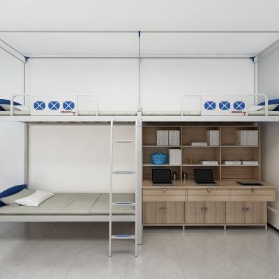 Chine Simple et facile à installer avec des bureaux dans le dortoir de l'école trois lits lit en acier cadre à vendre