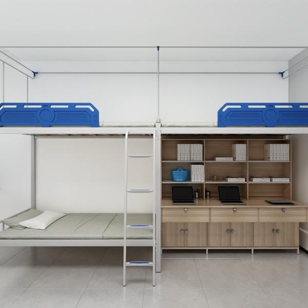 Quality Customizable student dormitory three-seater apartment bed and three-seater desk for sale
