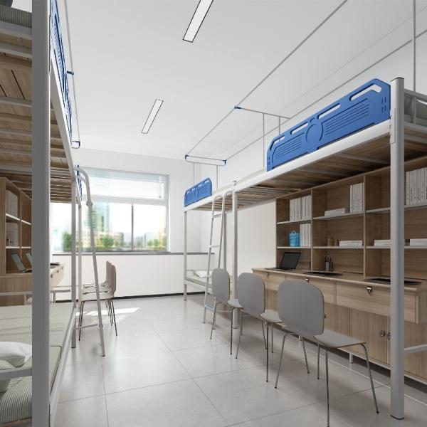 Quality Customizable student dormitory three-seater apartment bed and three-seater desk for sale