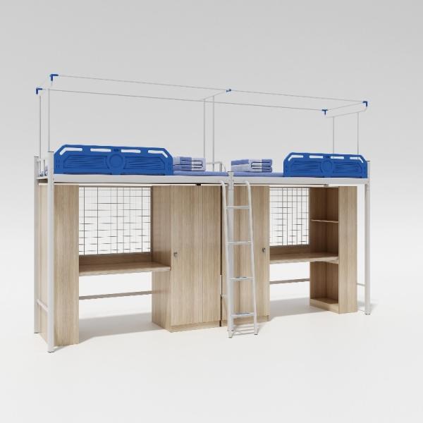 Quality Modern design secure and stable with curtain frame double bed under the table in for sale