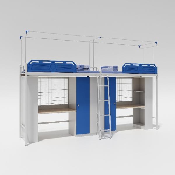 Quality Modern design secure and stable with curtain frame double bed under the table in for sale