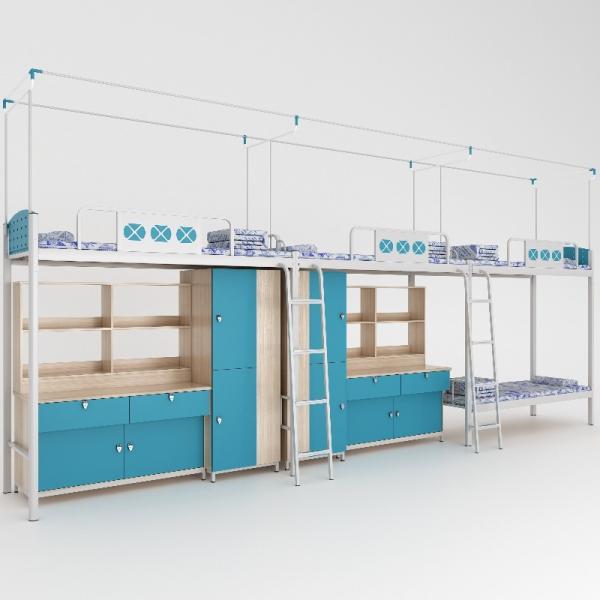 Quality Modern multi-function blue series student apartment bed under the table four for sale