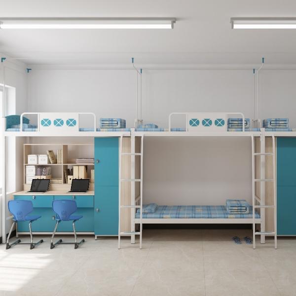 Quality Modern multi-function blue series student apartment bed under the table four for sale