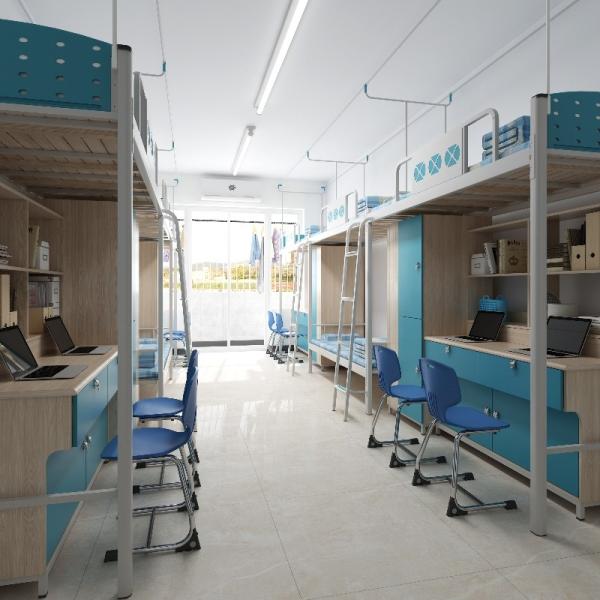 Quality Modern multi-function blue series student apartment bed under the table four for sale