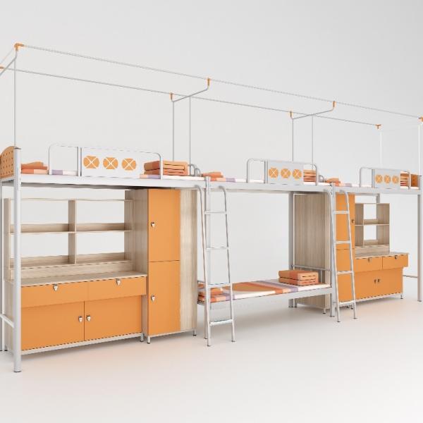 Quality Orange series modern multi-functional student apartment furniture bed under the for sale