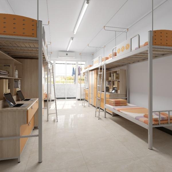 Quality Orange series modern multi-functional student apartment furniture bed under the for sale