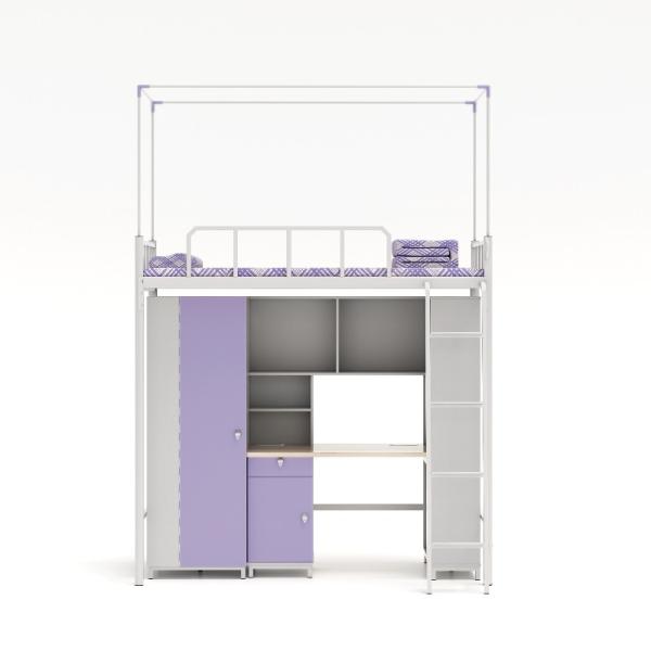 Quality Student dormitory furniture purple white double spell multi-functional apartment for sale