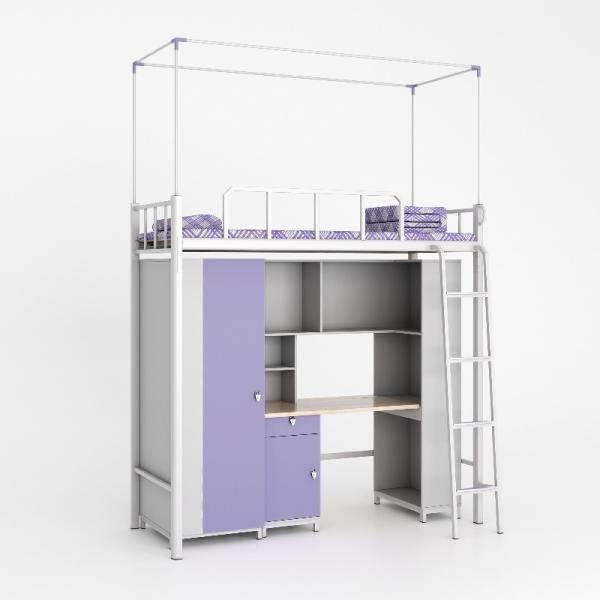 Quality Student dormitory furniture purple white double spell multi-functional apartment for sale
