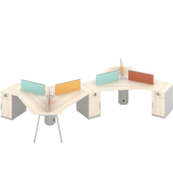 Quality Modern design simple fashion abnormal desk to six-seat office furniture for sale