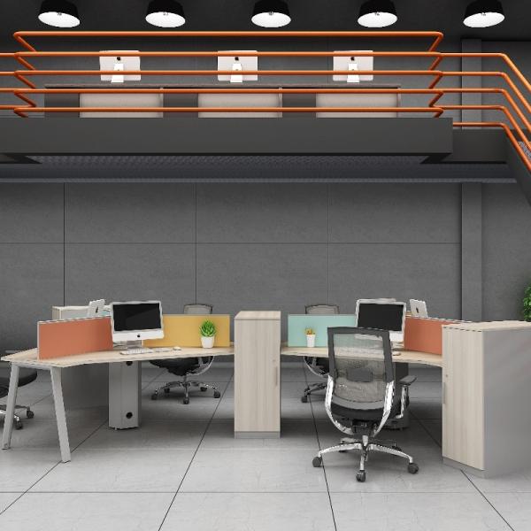 Quality Modern design simple fashion abnormal desk to six-seat office furniture for sale