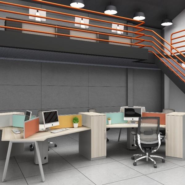 Quality Modern design simple fashion abnormal desk to six-seat office furniture for sale
