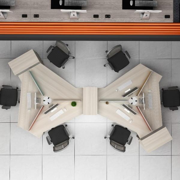 Quality Modern design simple fashion abnormal desk to six-seat office furniture for sale