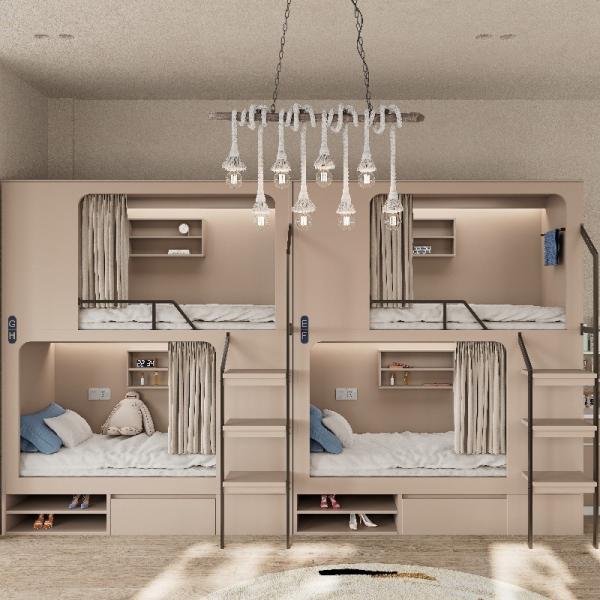 Quality Modern Apartment Wooden Bunk Beds with Shoe Troughs Assembly Required Grey for sale