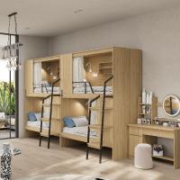 Quality Hostel-Ready Fully Enclosed Modern Apartment Wooden Bunk Beds and Steel Foot for sale