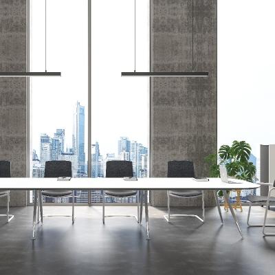 Cina Supporto personalizzazione Tavolo di conferenze moderno in metallo bianco neve con 36 colori 3000*1400*760/3600*1500*760 in vendita
