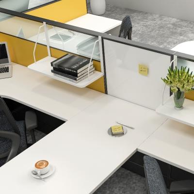 Quality Modern 4 Person Office Furniture Staff Executive Workstation Table With Metle for sale