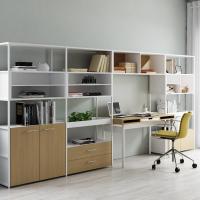 China Modern Wooden Office Filing Cabinet 3300x400x1810mm with Lockable Doors and Spacious Top Storage for sale